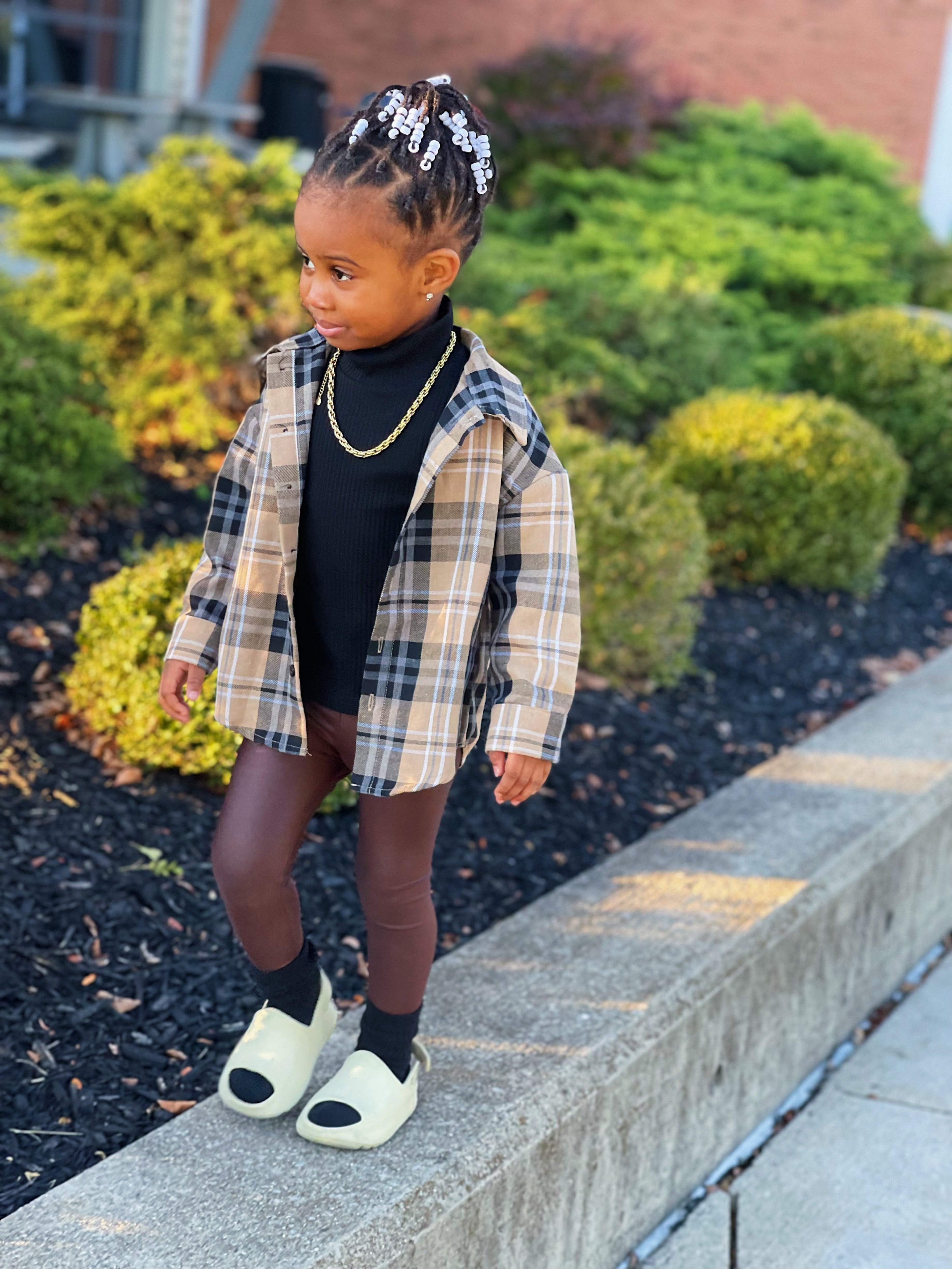 Going Places Plaid Toddler Girl Button Down Shirt – PS Love Tima